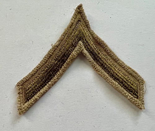 Private First Class Rank Chevron Patch, US Army, Green On Khaki | eBay
