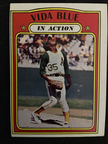 1972 TOPPS VIDA BLUE IN ACTION #170 OAKLAND ATHLETICS-EX | eBay