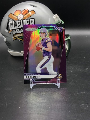JJ McCarthy 2024 Panini Prizm True Purple Prizm /125 Color Match Rookie ...