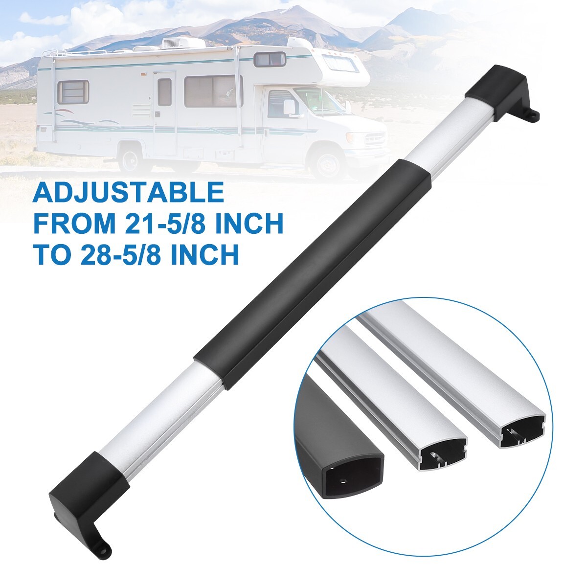 Universal RV Screen Door Cross Bar Handle Adjustable Widths For Camper ...