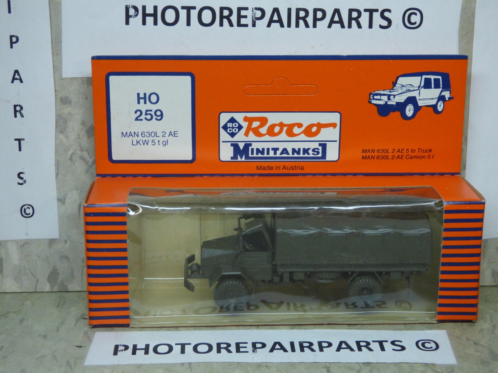 Roco Minitanks 1/87 Modern West German Man 630 L2 AE 5T 4x4 Truck Lot ...