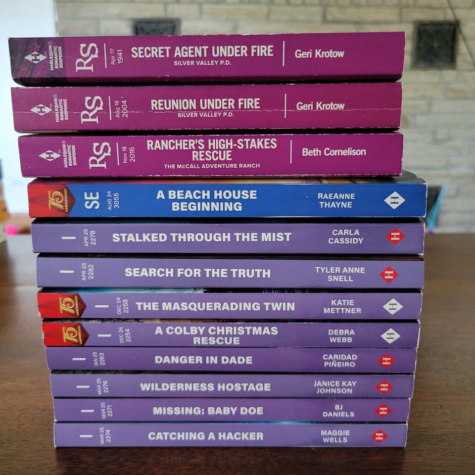 Lot of 12 Harlequin Mass Market Paperback Books Intrigue Romantic ...