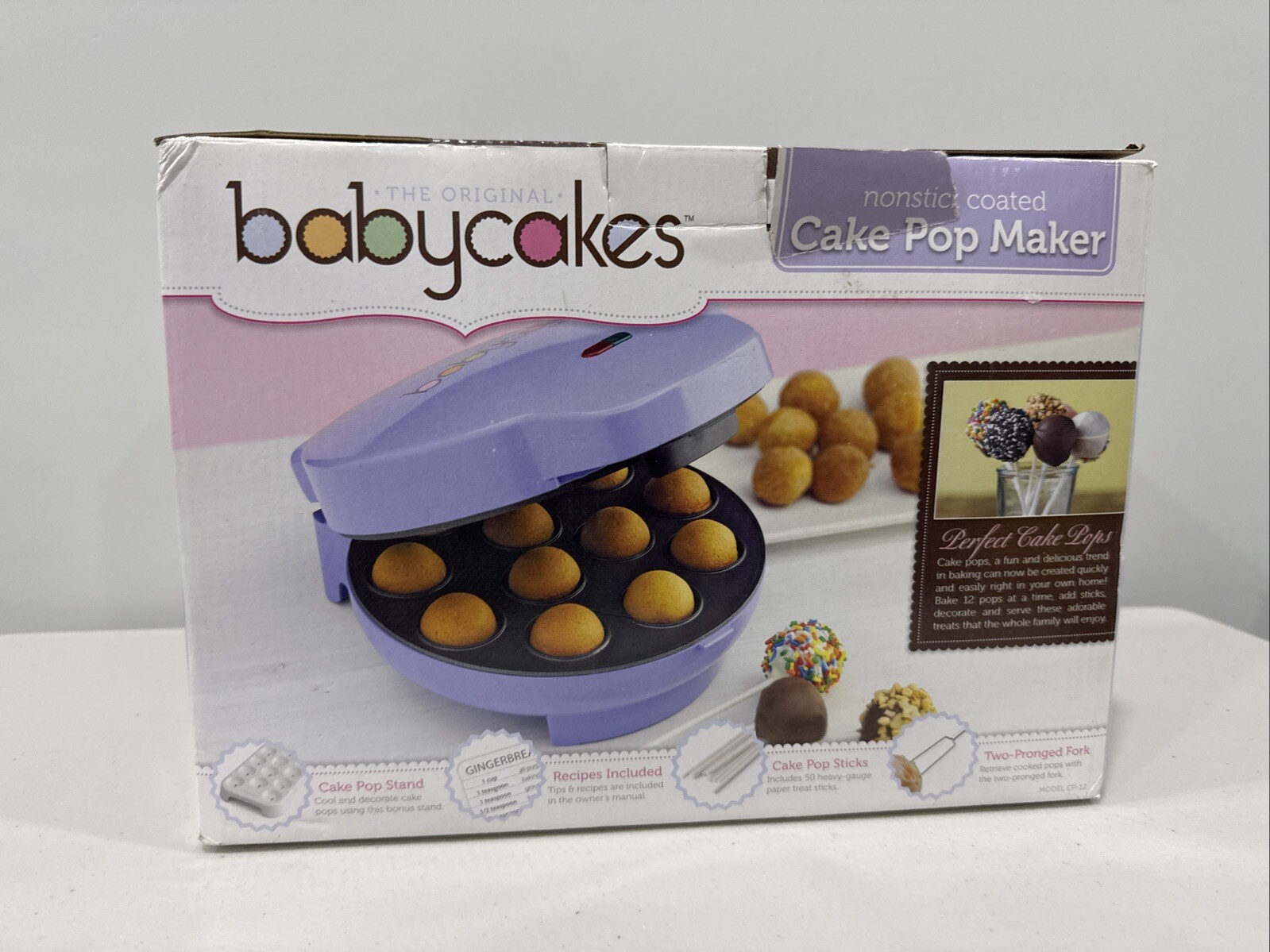 The Original Babycakes Mini Cake Pop Maker, Lilac, 9-pop, nonstick coated CPM-20 | eBay
