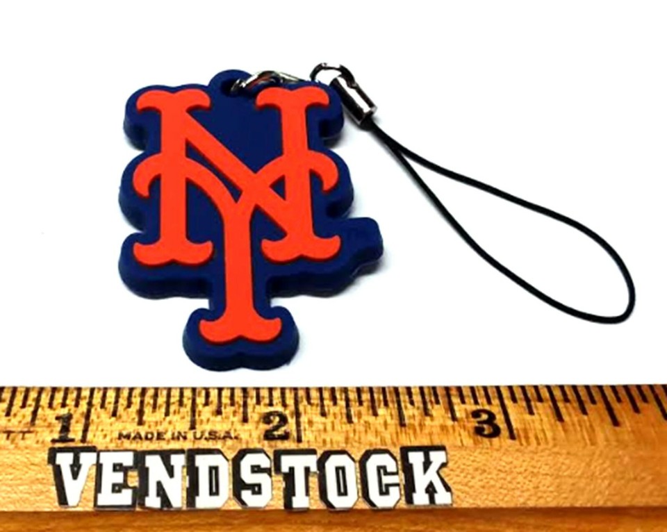 NEW YORK METS DANGLER LOGO SOFT PLASTIC NEW LICENSED MLB CHARM ORNAMENT ...