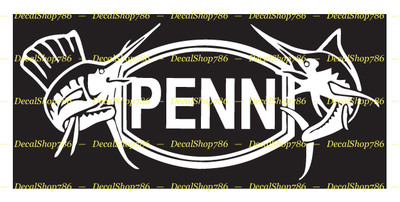 Penn Fishing Reels & Rods - Outdoor Sports - Vinyl Die-Cut Peel N ...