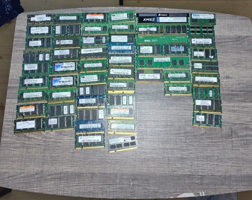 Lot Of 57 Assorted Computer PC Memory Sticks Samsung, Kingston ,Hynix ...