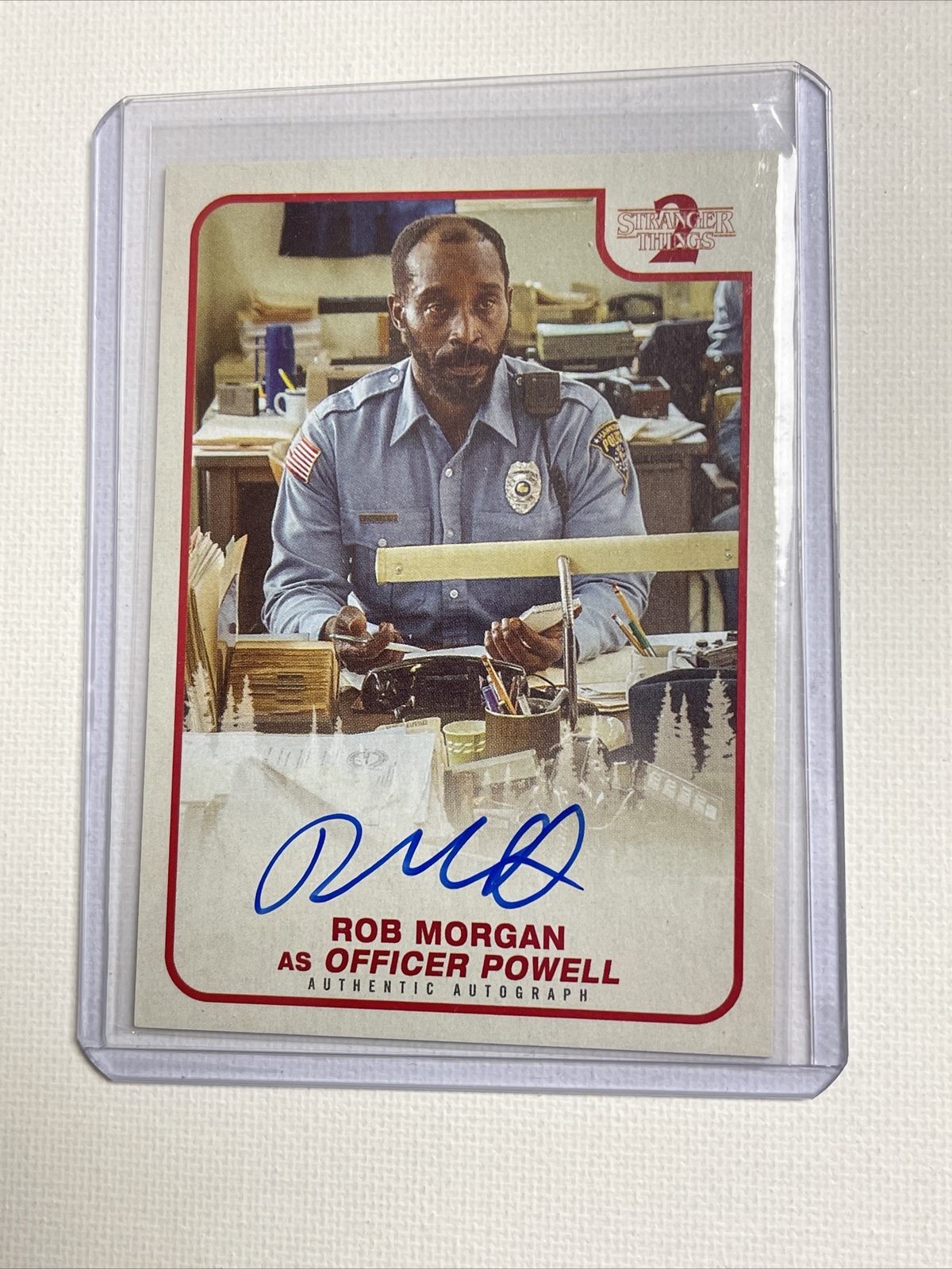 Stranger Things 2 Rob Morgan Officer Powell Auto Autograph Signed Topps ...
