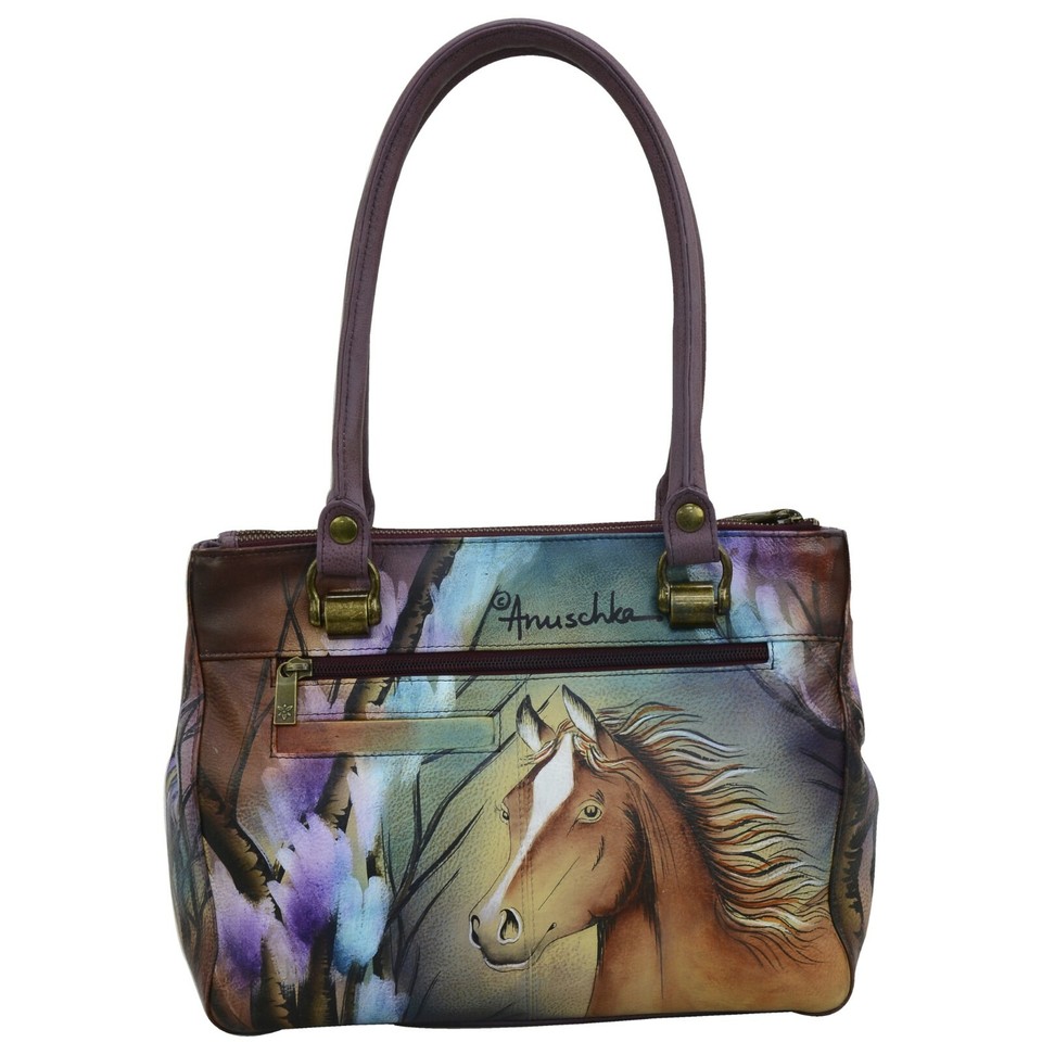 Anuschka SALE #626-FRS "FREE SPIRIT" Triple Compartment Medium Tote 12"x9.5"x4" | eBay
