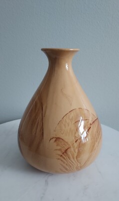Hand Made Oregon Clay Tan Brown Neutral Vase 9" Tall Signed | eBay
