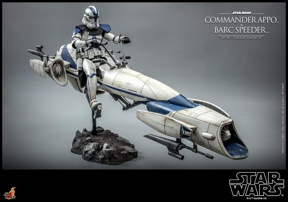 Hot Toys 1/6 STAR WARS THE CLONE WARS COMMANDER APPO & BARC SPEEDER ...
