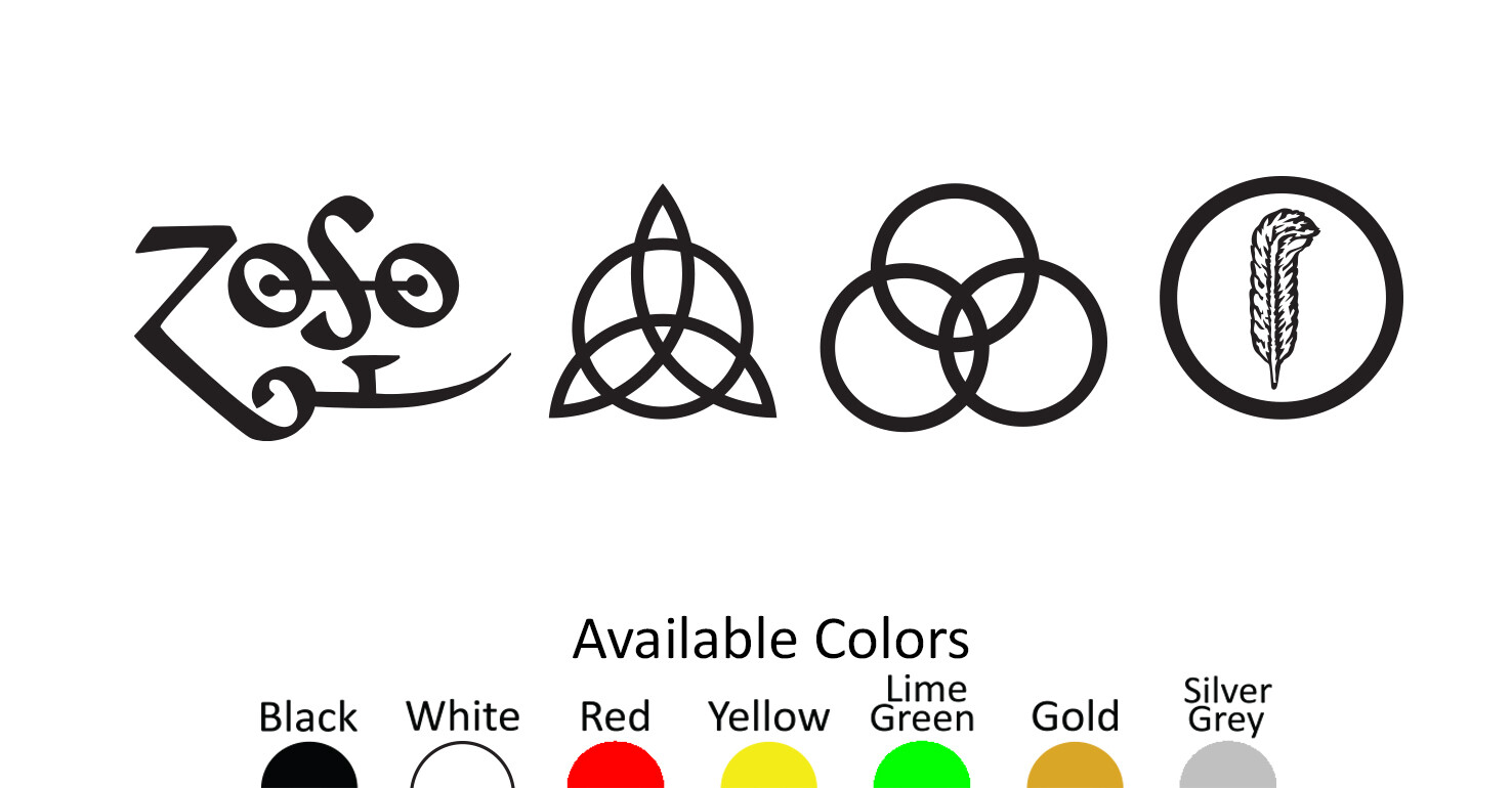 Led Zeppelin Symbols Vertical