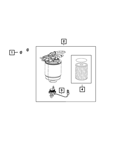 Genuine Mopar Fuel/Water Separator Filter Kit 68197867AB | eBay