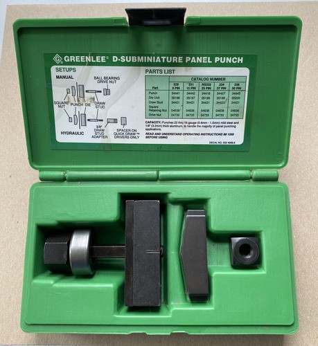 Greenlee # 238 50-Pin D Subminiature Panel punch | eBay