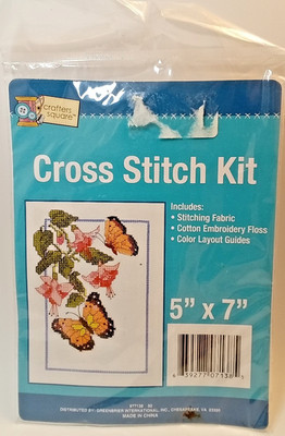 Crafters Square Butterflies and Flowers Counted Cross Stitch Kit | eBay