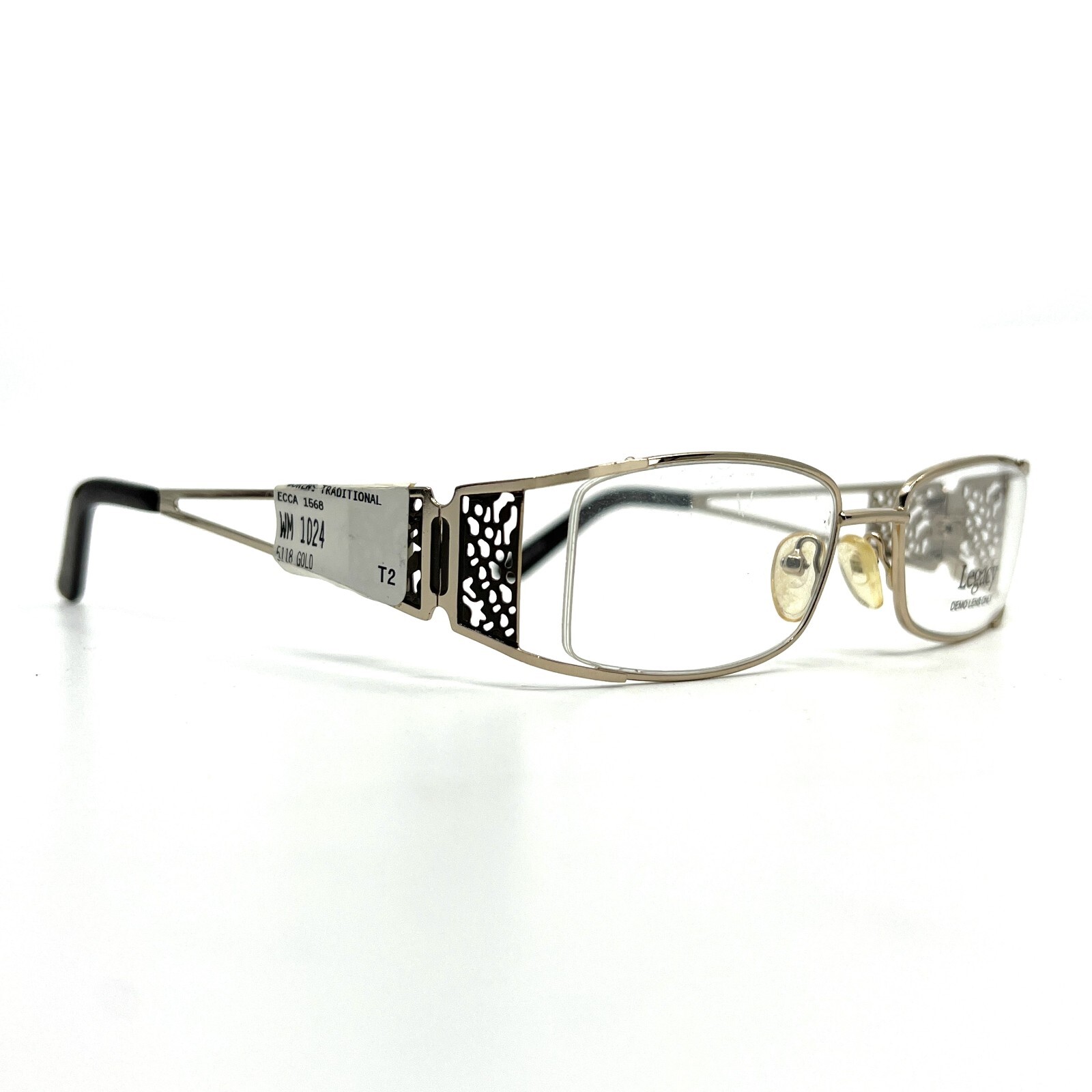 Legacy WM1024 YG Eyeglasses Frame Gold Rectangle Women Full Rim 51-18 ...