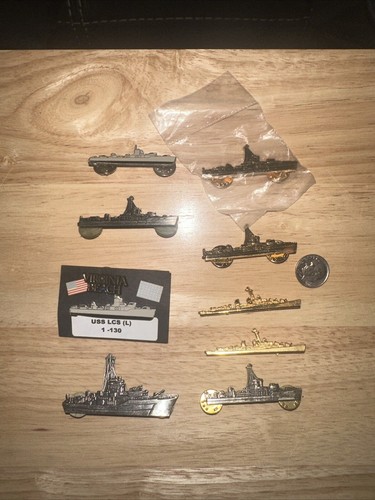Vintage Navy Ships Lapel Pin Pewter Gold Tone Boats Pin Tack Lot of 9 ...