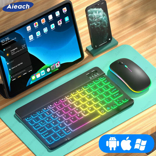 Keyboard For Tablet Wireless Mouse Keyboard Bluetooth-compatible ...