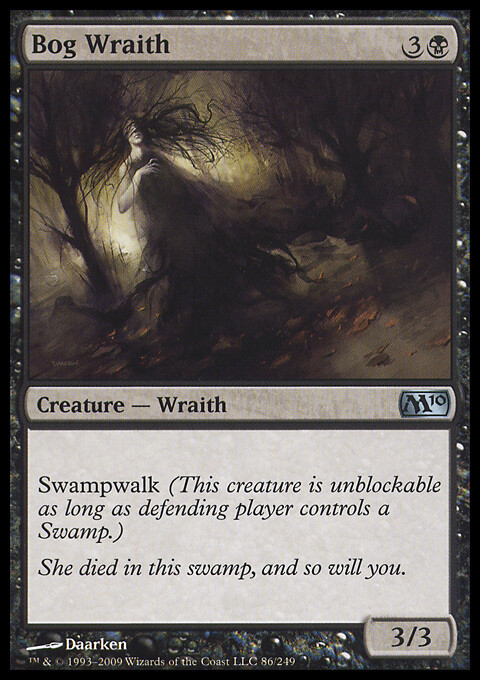 Magic the Gathering MTG Bog Wraith (86) Magic 2010 LP | eBay