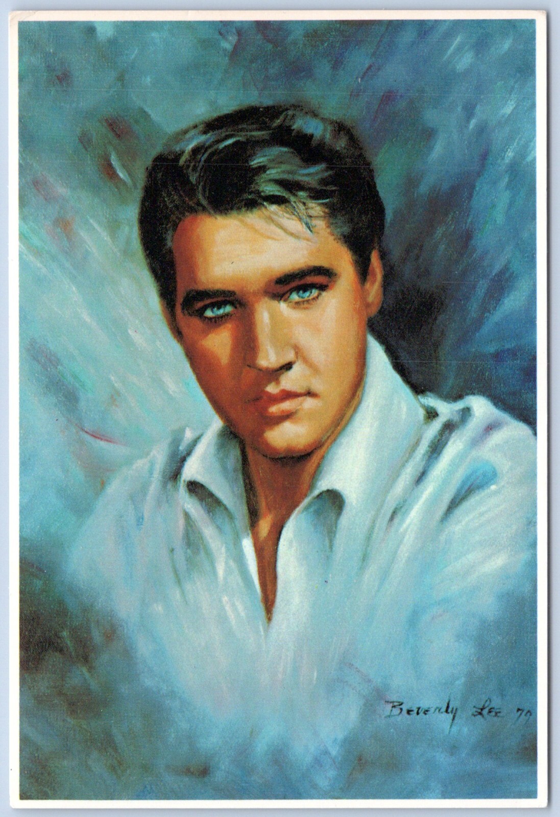 Postcard Elvis Presley Painting Beverly Lee 1981 Museum Memphis TN 4x6 ...