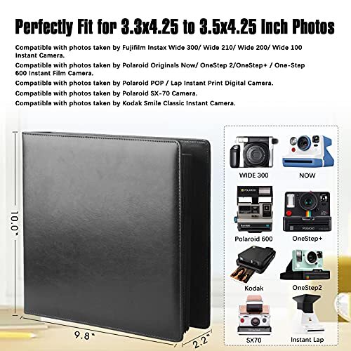 192 Pockets Photo Album for Fujifilm Instax Wide 300 Camera, Polaroid ...