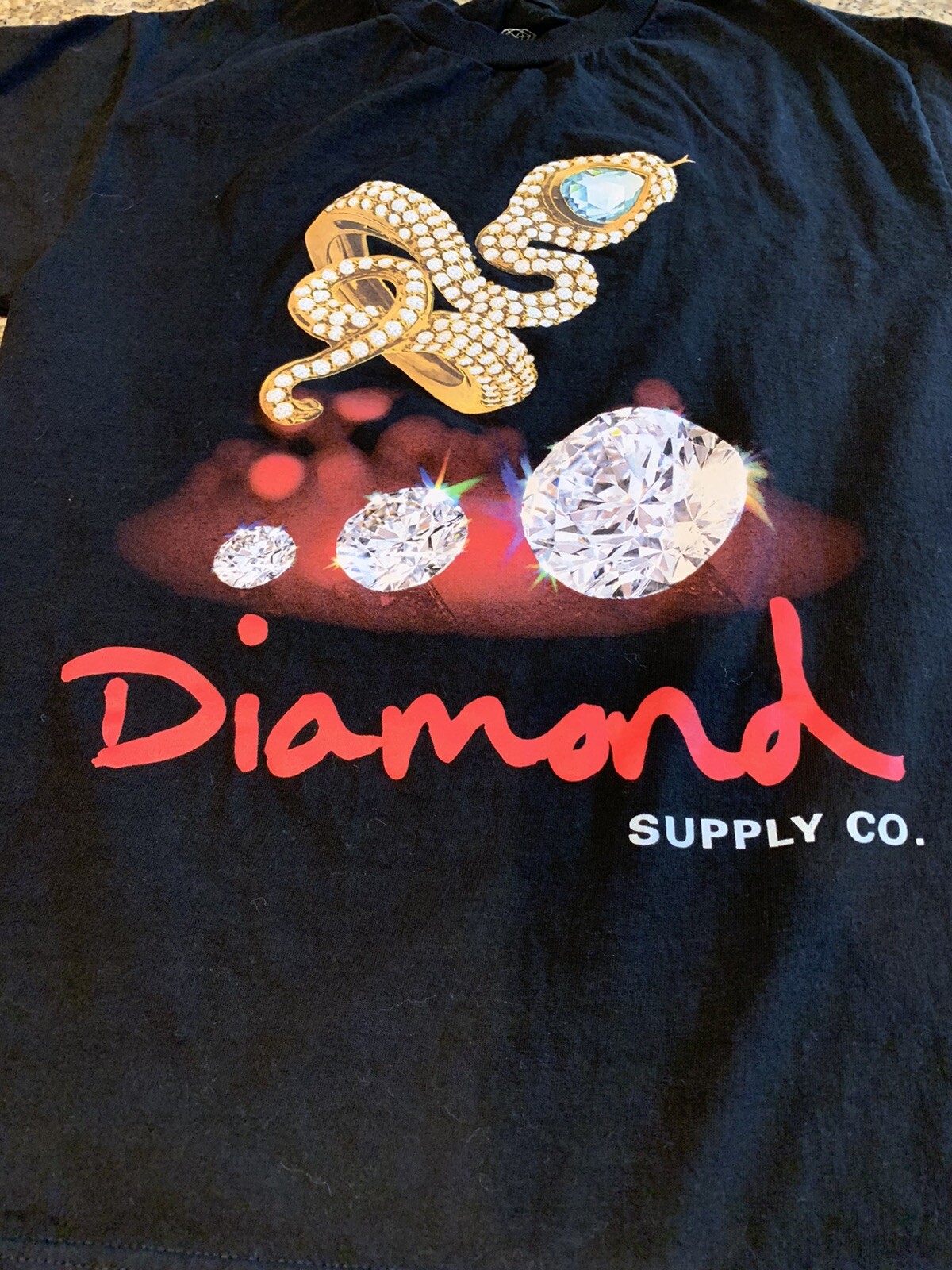 Diamond Supply Co MAMBA SNAKE DIAMONDS Black T-Shirt Size Medium | eBay