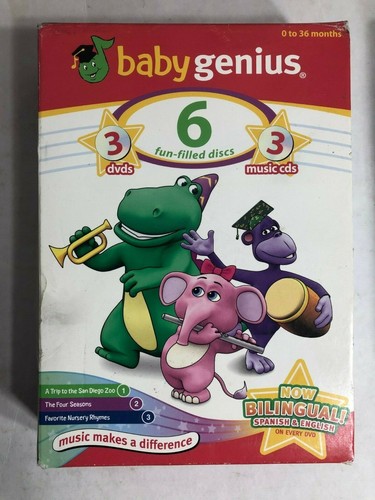 Baby Genius (DVD, CD, 6-Disc Set, 2006) San Diego Zoo, Children's Songs ...