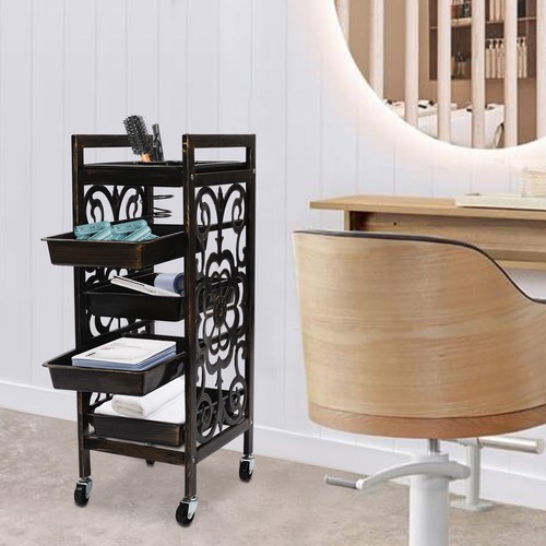 Salon Rolling Storage Trolley, Beauty Barber Cart, Barber Organizer ...