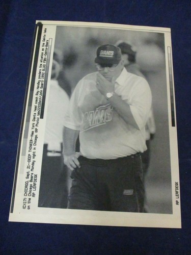 Wire Press Photo 1992 Ray Handley New York Giants head coach vs. Bears ...