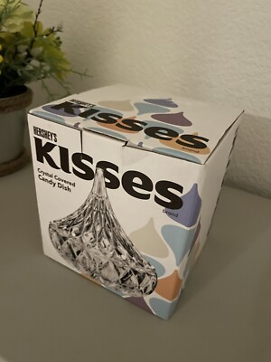 Crystal kiss Glass Hershey Kiss Shaped Candy Dish Box with Lid . | eBay