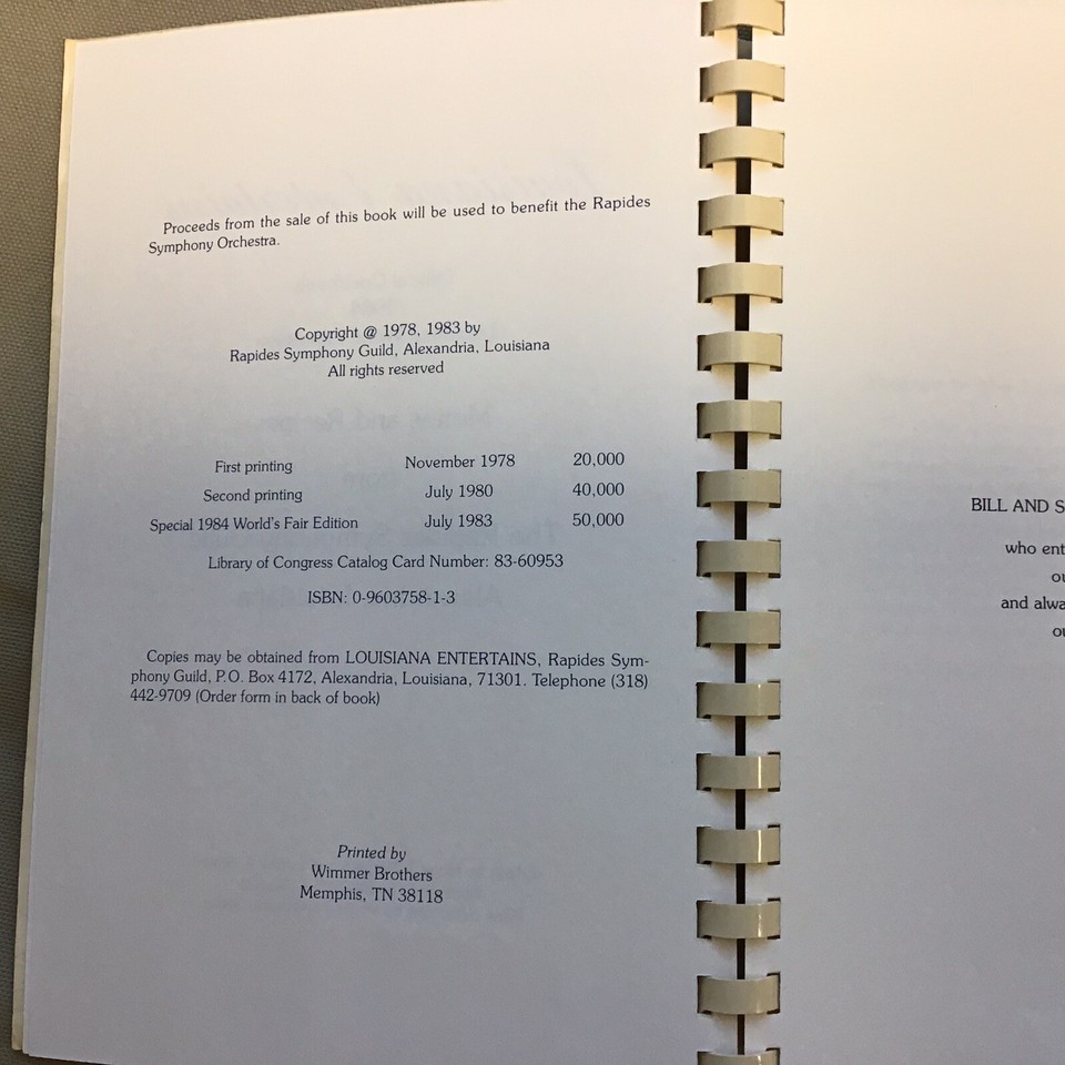 Vintage Creole Cajun Acadian Louisiana Cookbook Recipes 1984 Worlds ...