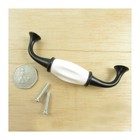 WHITE CERAMIC HANDLE *2 SIZES TO CHOOSE FROM*BATHROOM KITCHEN HANDLE ...