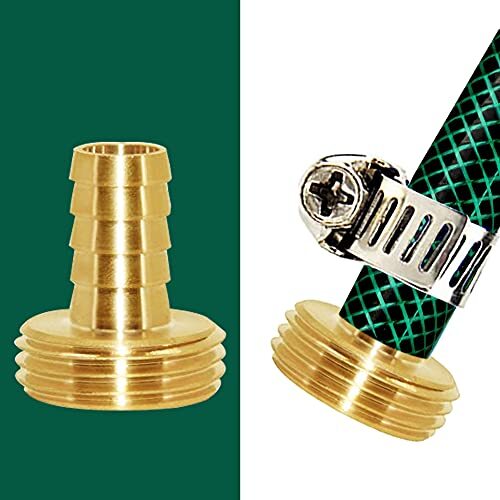 Garden Hose Pipe Connector1/2" Barb X 3/4" Male Ght Thread Brass ...