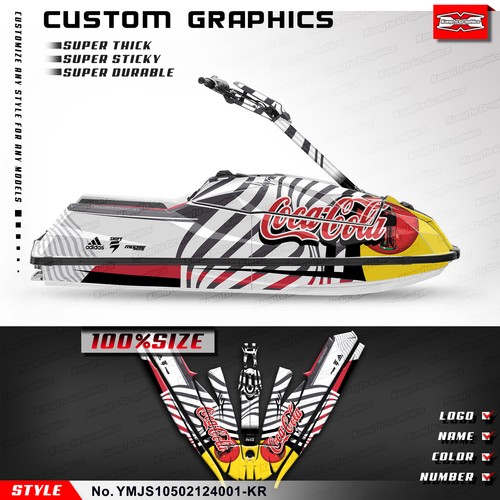 Kungfu Graphics Decal Kit for Yamaha Waverunners Super Jet Ski 1050 ...