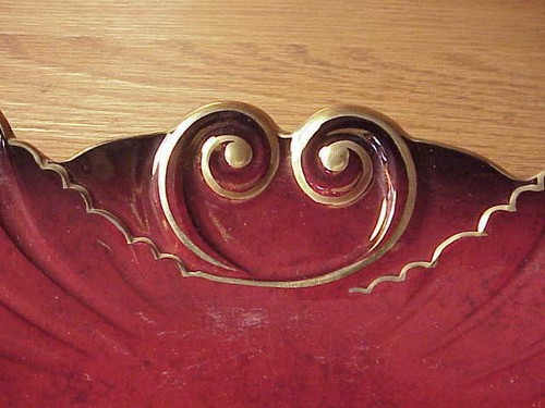 LOVELY VINTAGE IRIDESCENT CARLTON WARE ROUGE ROYALE - FANCY SHELL ...