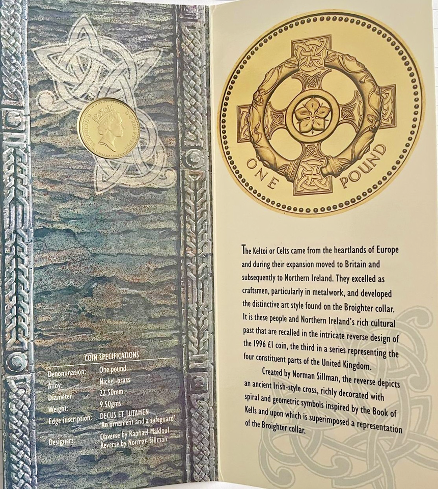 2006 £1 Broighter Gold Collar Brilliant Uncirculated Coin Presention ...