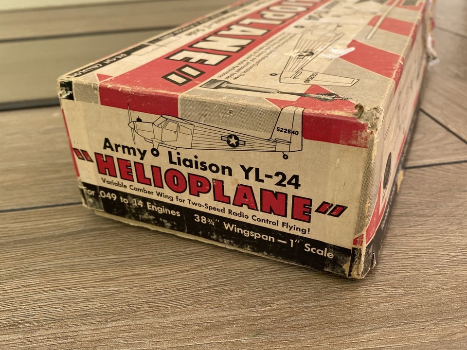 Vintage 1950s BERKELEY'S HELIOPLANE Army Liaison YL-24 RC Airplane Kit ...