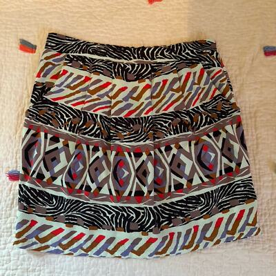 PEPPERMINT Patterned Skirt Size small Pockets Black White Multicolor | eBay