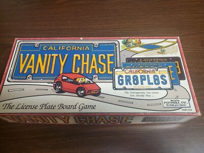 california vanity chase license plate game | eBay