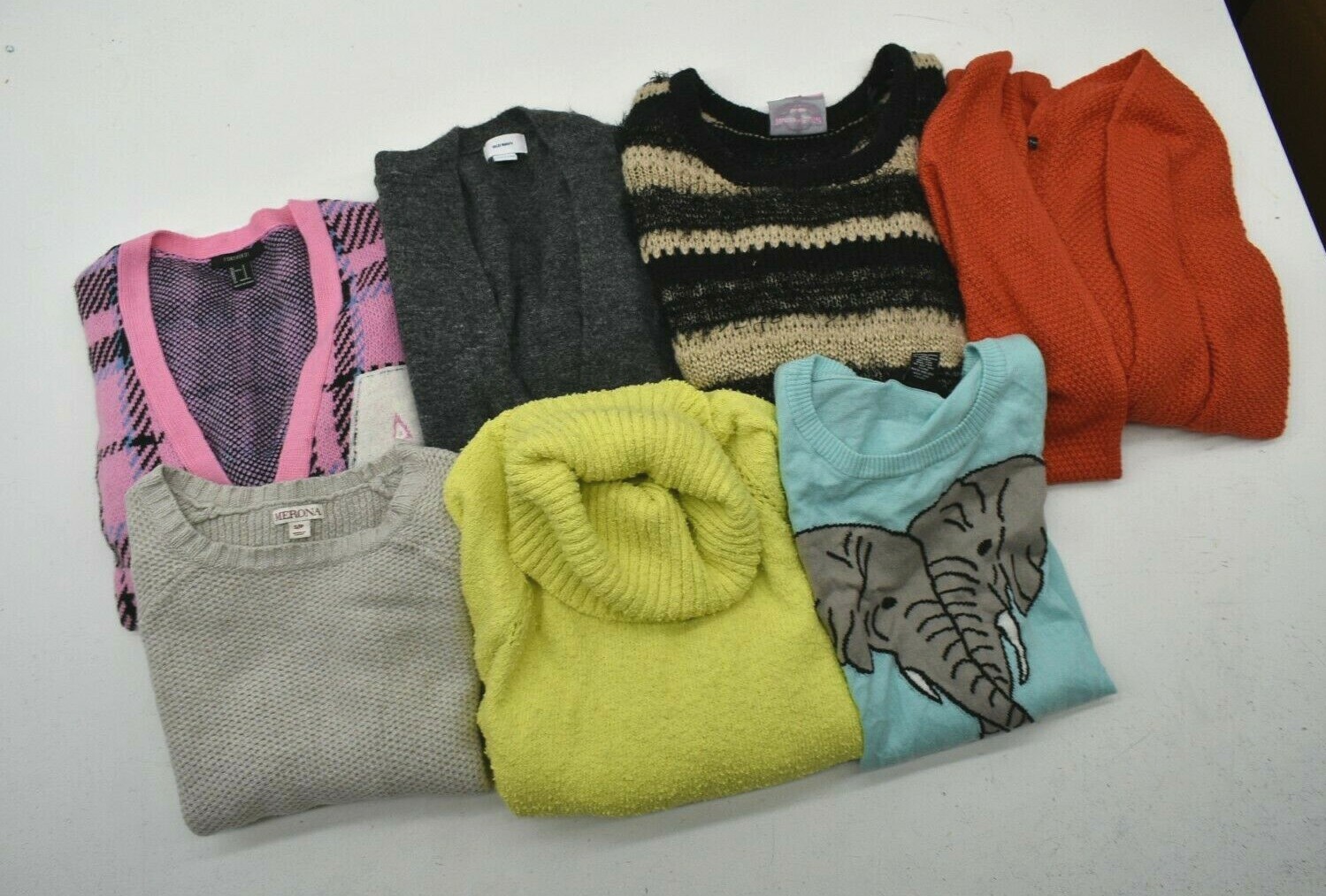 Wholesale Bulk Lot Of 7 Womens Small Long Sleeve Winter Sweaters ...