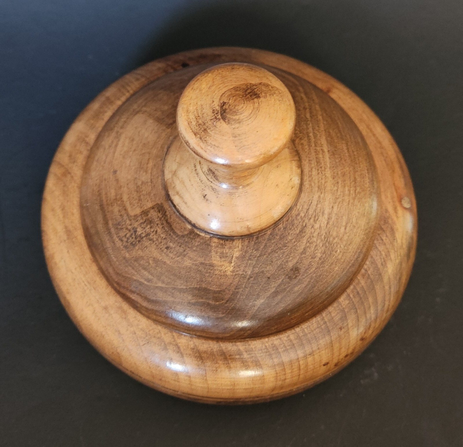 Vintage Turned Wood Box/ Lidded Trinket Box/ Makers Mark On Bottom | eBay