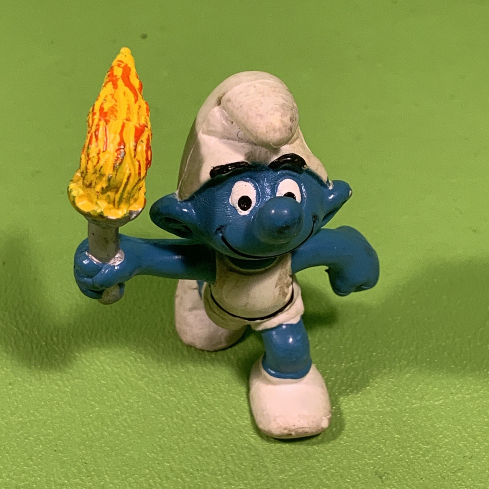 Smurfs Olympic Torchbearer Figure Torch Runner Vintage 1978 peyo ...