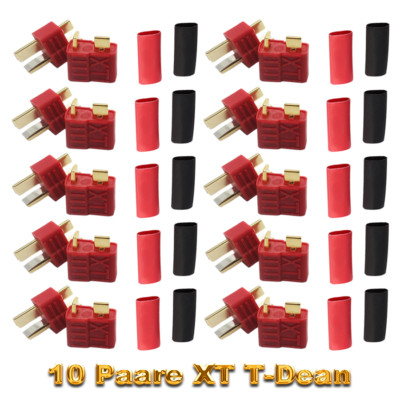 10 Paare XT Dean Goldstecker T-Stecker T-Dean T-Plug T-Connector ...