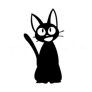 5" JIJI CAT Vinyl Decal Sticker Car Window Laptop Kiki Anime Witch ...