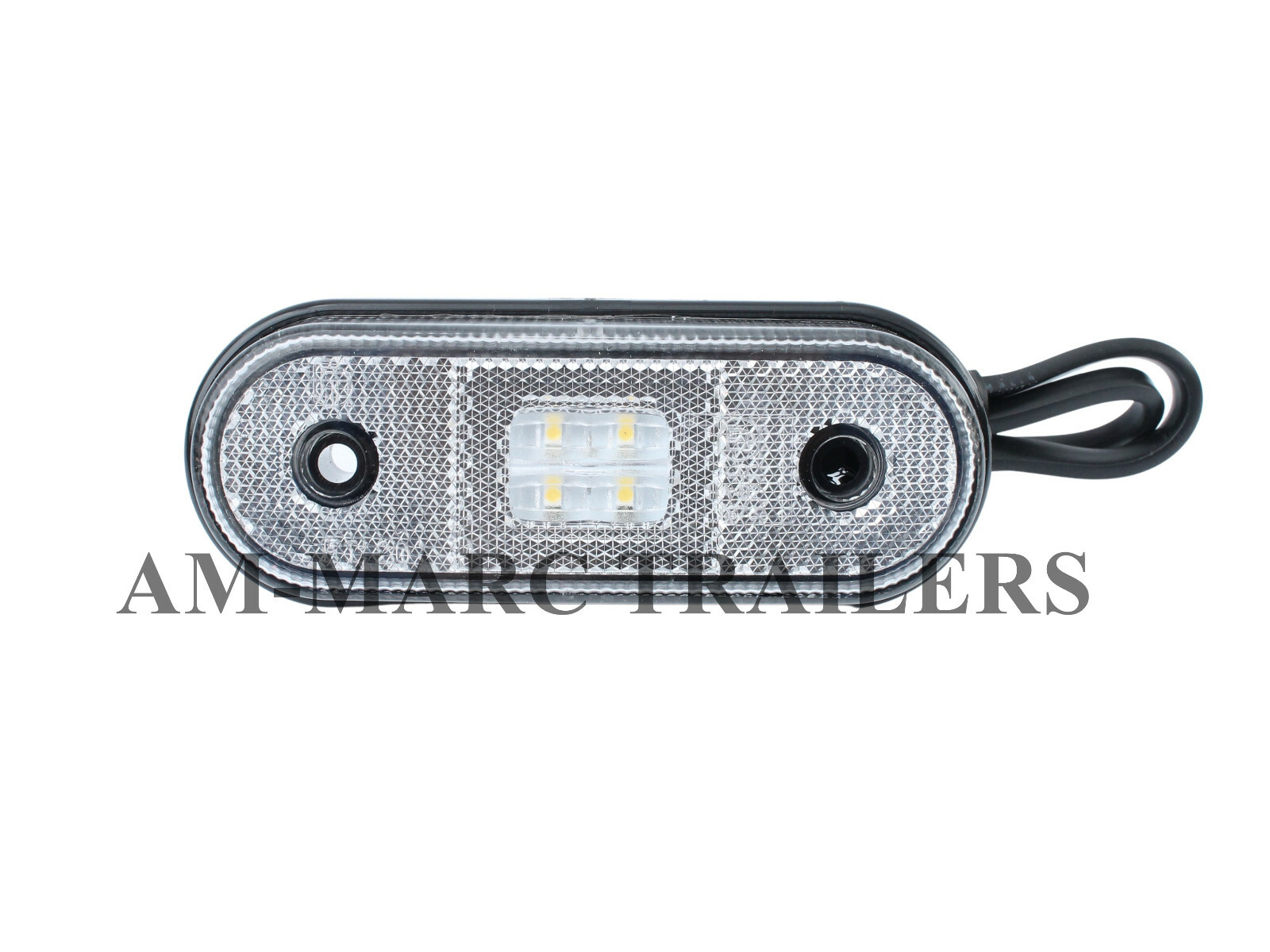 White Oval LED Front Marker Position Light Lamp as Aspock Trailer ...