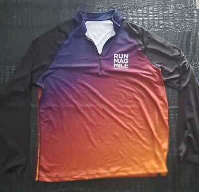 Run Mag Mile Race Jersey Quarter Zip Lightweight Mens XL | eBay