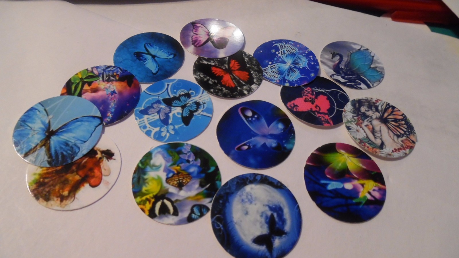 Pre Cut One Inch Bottle Cap Images BUTTERFLY BUTTERFLIES Free Ship | eBay