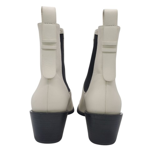 FRAME Chelsea Boots Womens 'Le Lexington' Off White Leather Sz EU 36/US ...