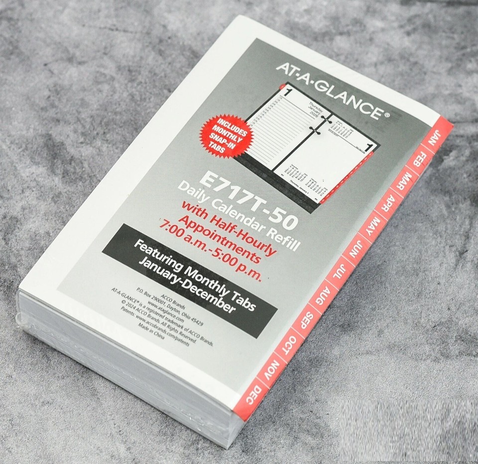 2026 At-A-Glance E717T-50 Daily Calendar w/Mthly Tabs Refill | eBay