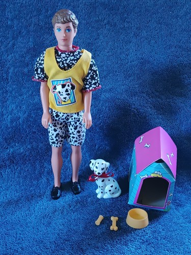 1991 Pet Pals Kevin Doll Dog Dalmatian Bowl Lot #2711 Vtg Outfit Shoes ...