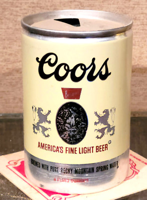 8 OUNCE CLASSIC EARLY 1970S ALUMINUM COORS PULL TAB BEER CAN GOLDEN ...